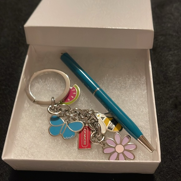 Coach | Accessories | Coach Keychain And Pen Set | Poshmark
